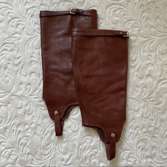 Coach | Accessories | Coach Brown Leather Chaps | Poshmark
